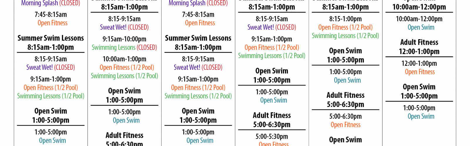 diving-pool-schedule-summer | The Clark Sports Center